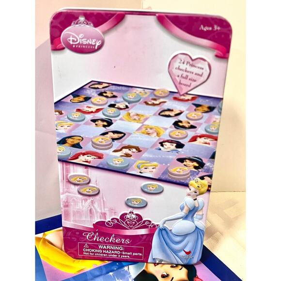 Disney | Games | Disney Princess Checkers Pink Blue Game Play | Poshmark
